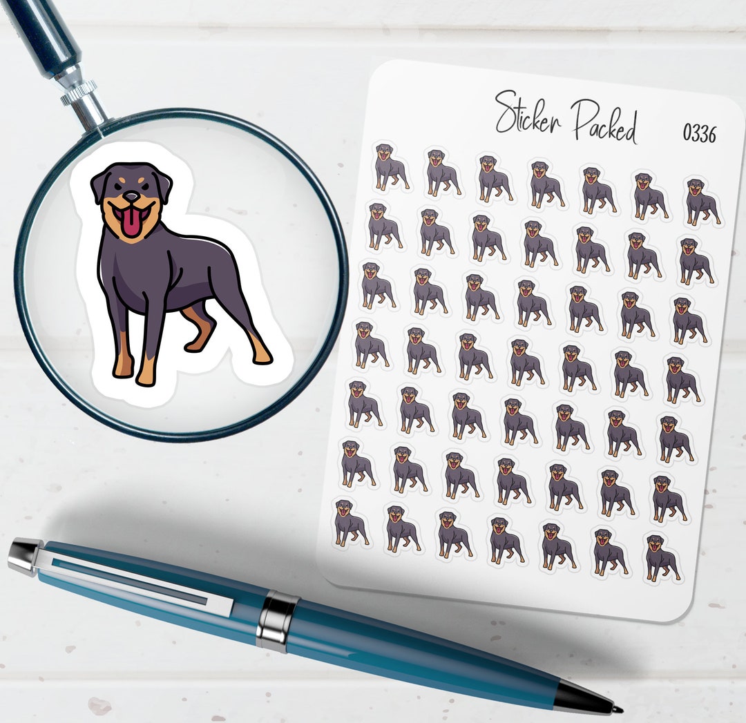 Rottweiler Planner Sticker Rottweiler Icon Sticker Rottweiler Sticker ...
