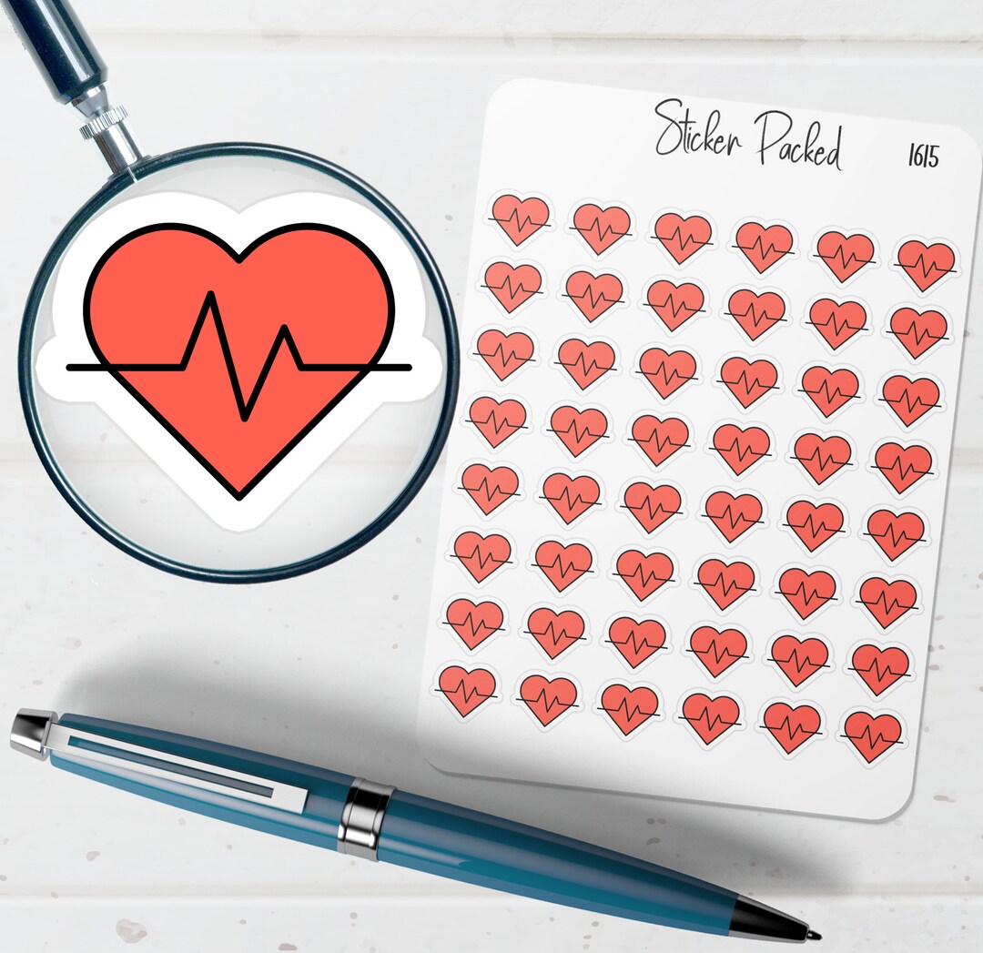 Heart Rate Planner Sticker Heart Rate Icon Sticker Heart Rate Sticker ...