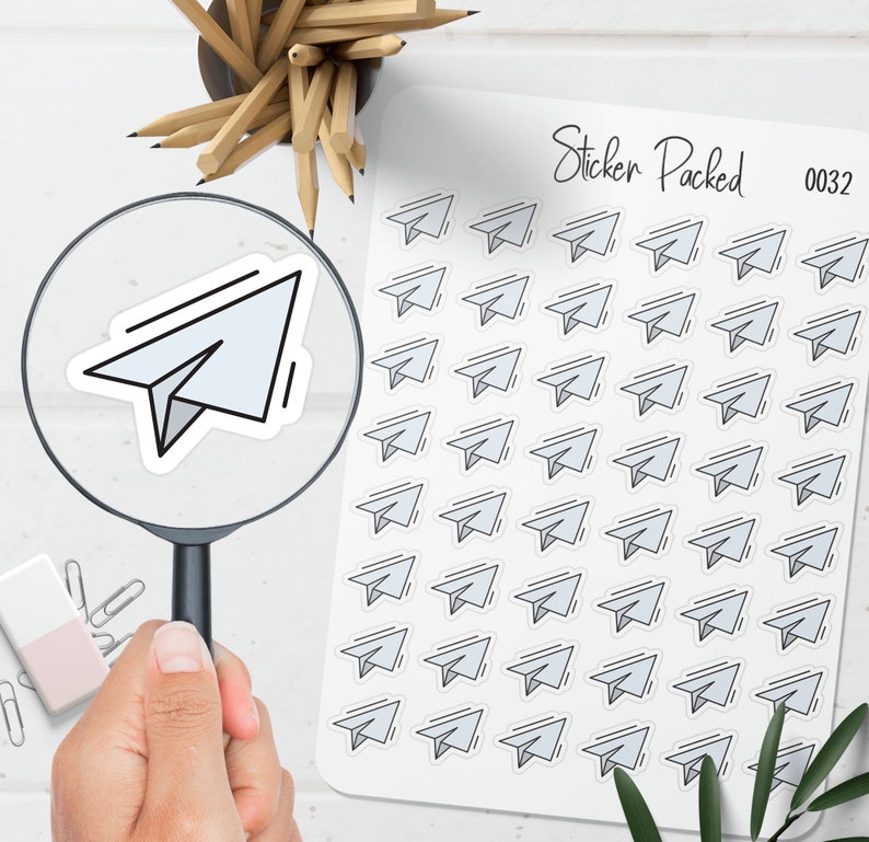 Paper Airplane Stickers Notebook Paper Planner Stickers School - Etsy