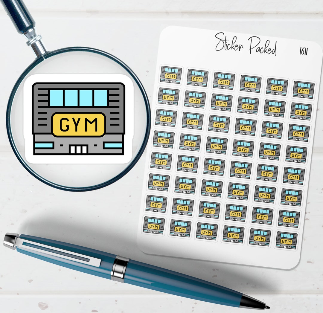 Gym Planner Sticker Gym Icon Sticker Gym Sticker - Etsy