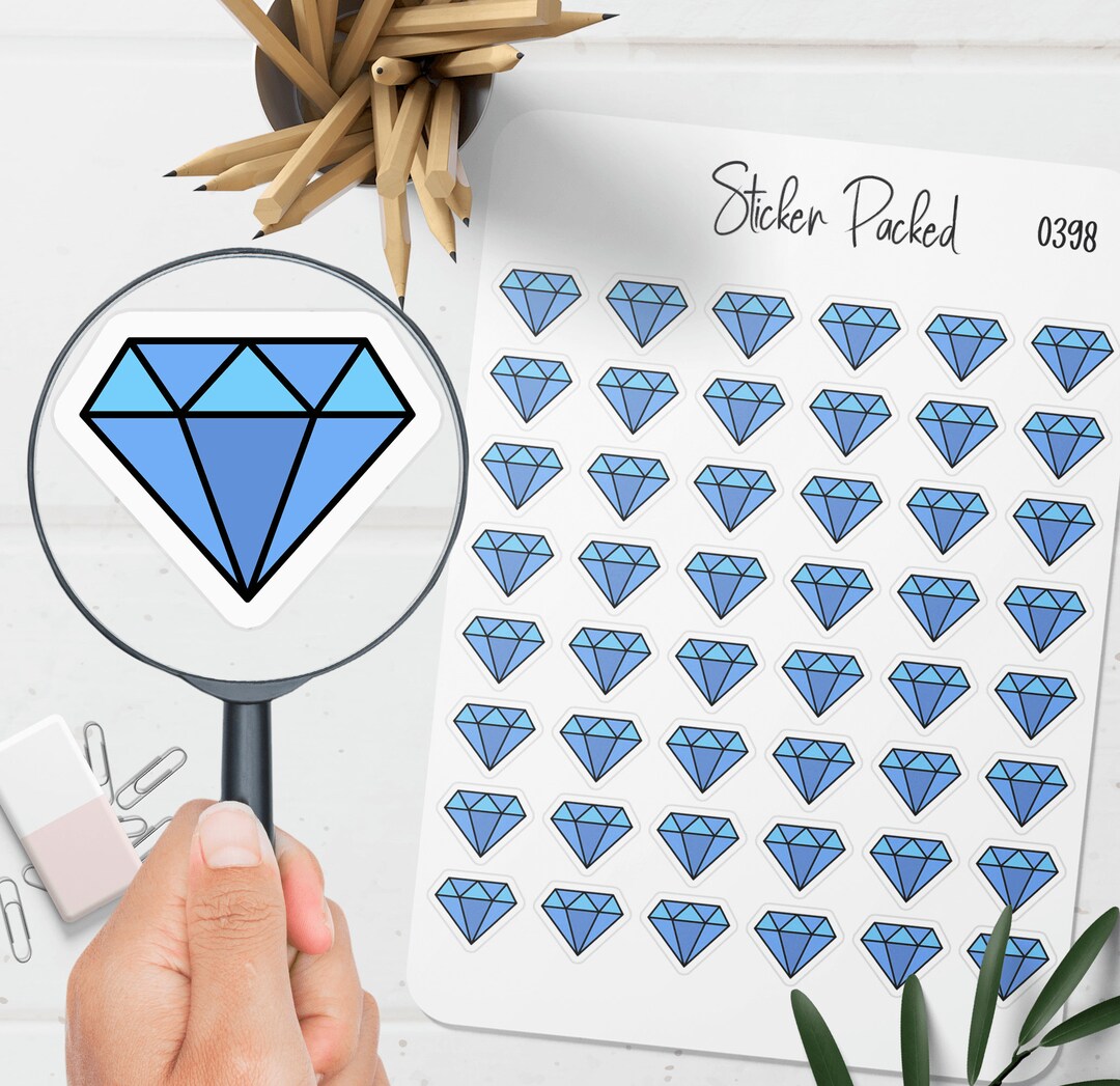 Gem Planner Sticker Gem Icon Sticker Gem Sticker - Etsy