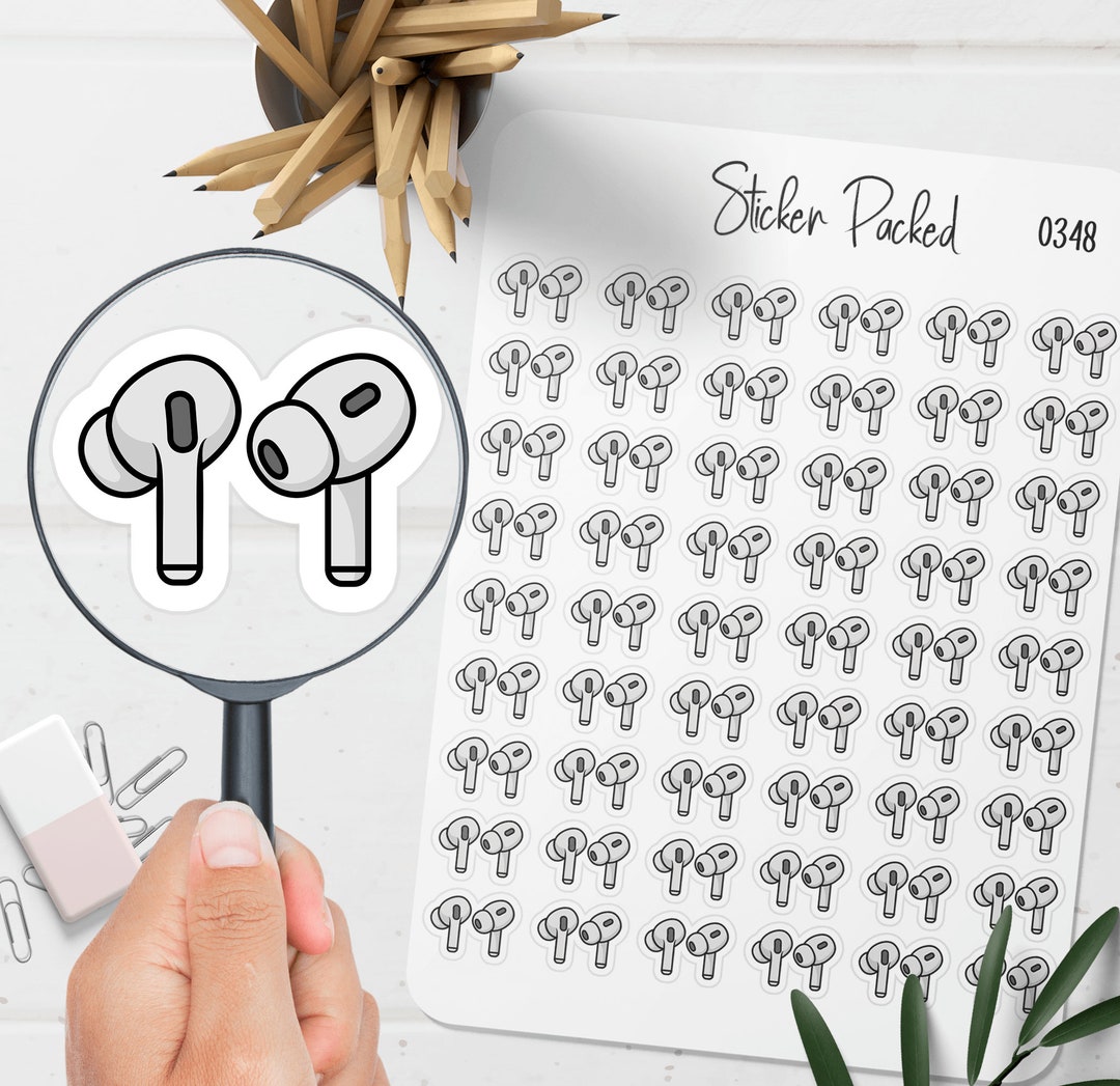 Airpods Planner Sticker Airpods Icon Sticker Airpods Sticker - Etsy