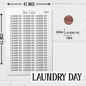 Laundry Day Planner Sticker Laundry Day Script Sticker Laundry Day Word ...