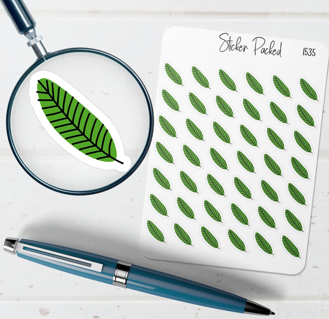 Palm Leaf Planner Sticker Palm Leaf Icon Sticker Palm Leaf Sticker - Etsy