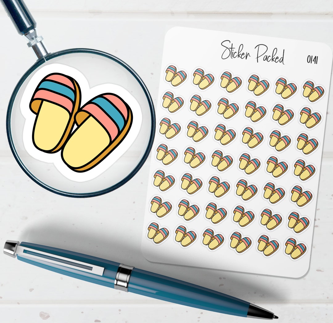 Slippers Planner Sticker Slippers Icon Sticker Slippers Sticker - Etsy