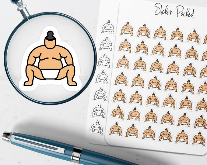 Sumo Wrestler Planner Sticker Sumo Wrestler Icon Sticker Sumo Wrestler ...