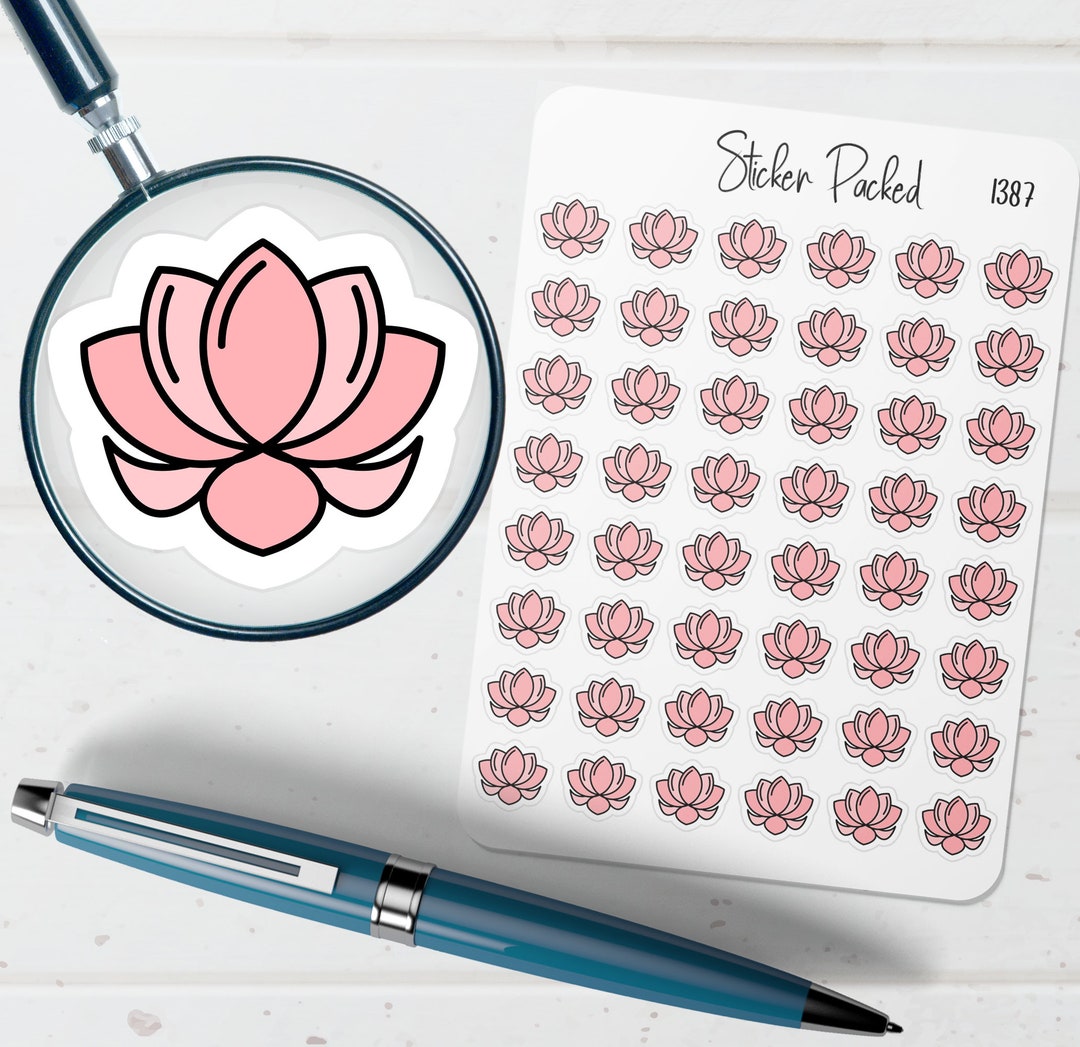 Lotus Flower Planner Sticker Lotus Flower Icon Sticker Lotus Flower ...
