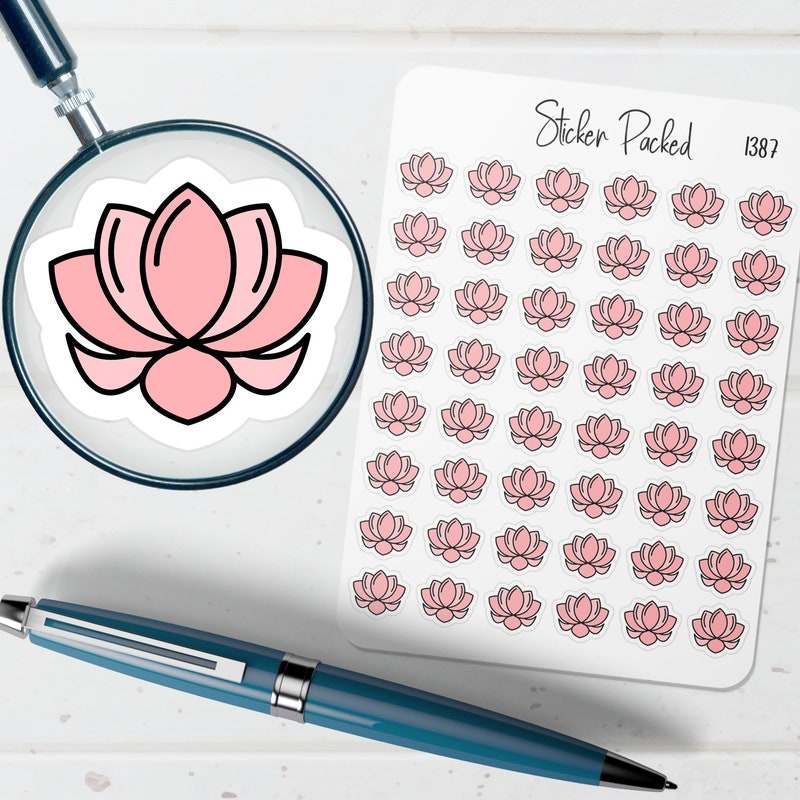 Lotus Flower Sticker - Etsy