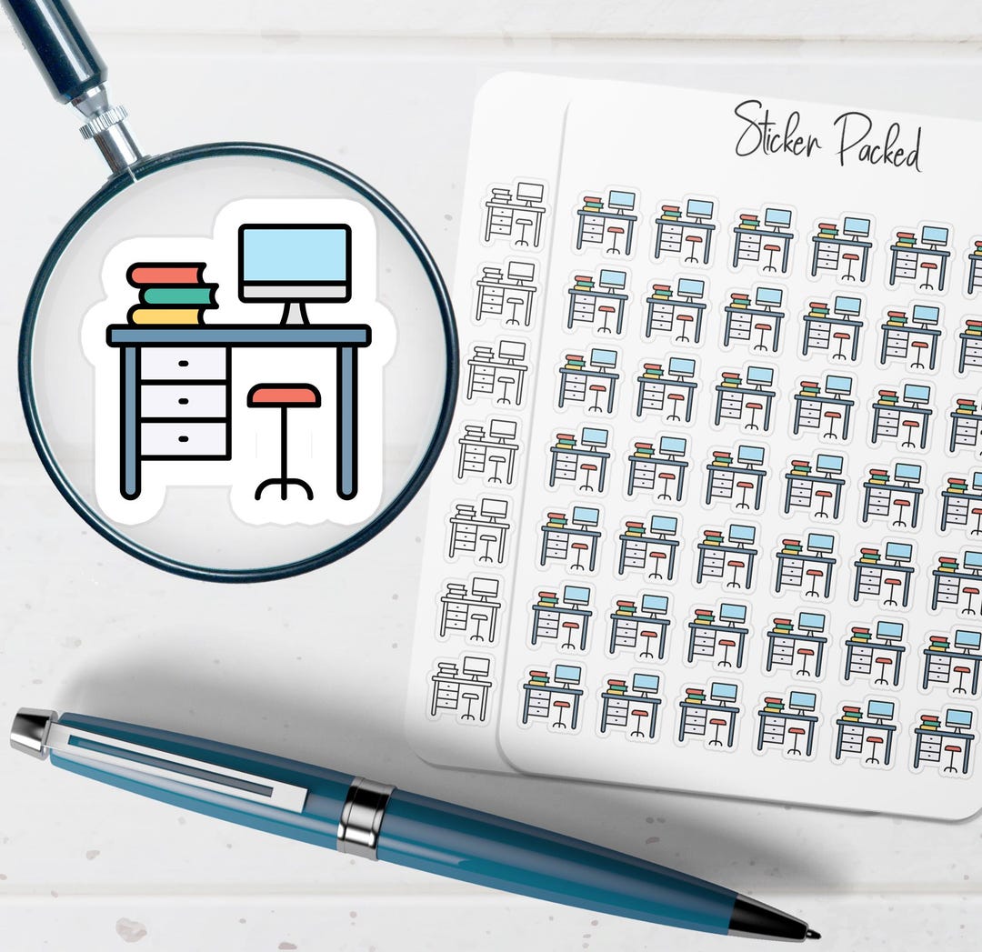 Workplace Planner Sticker Workplace Icon Sticker Workplace Sticker - Etsy