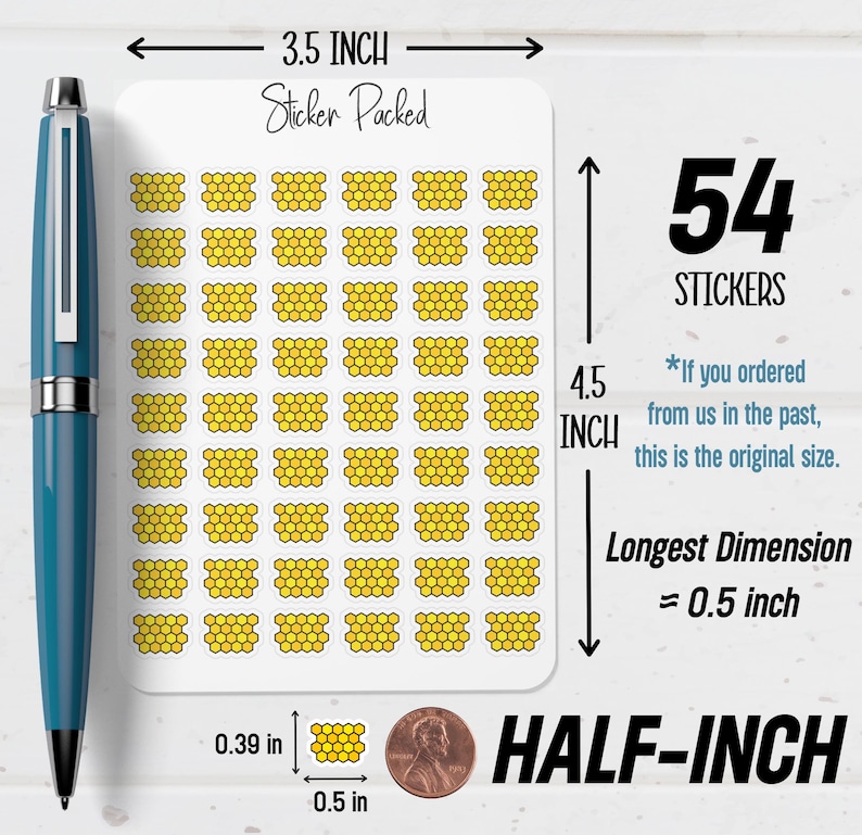 Honeycomb Planner Sticker Honeycomb Icon Sticker Honeycomb Sticker - Etsy