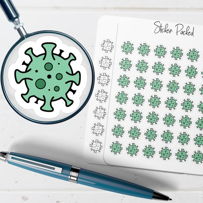 Sticker Sheet Virus - Etsy