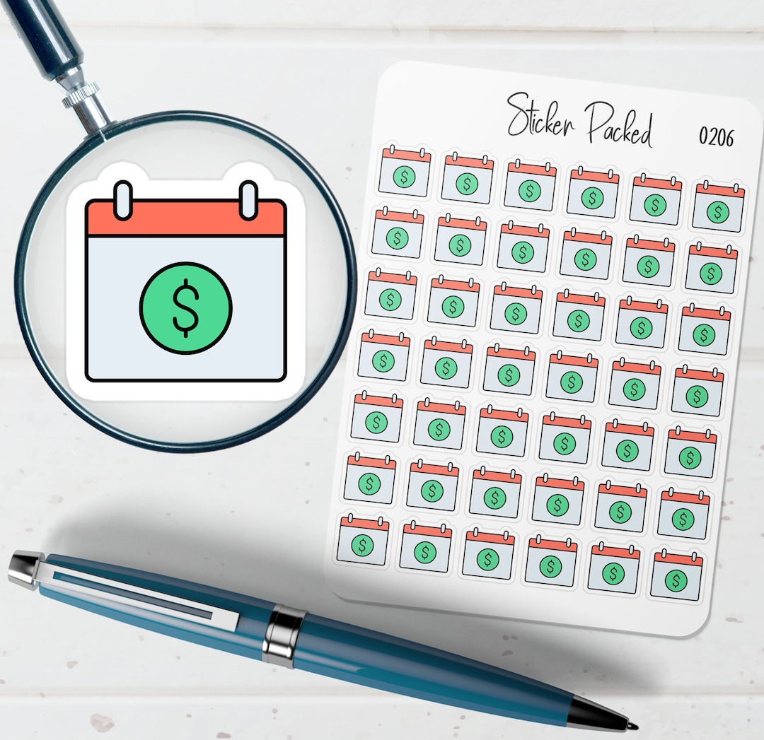 Pay Day Planner Sticker Pay Day Icon Sticker Pay Day Sticker - Etsy