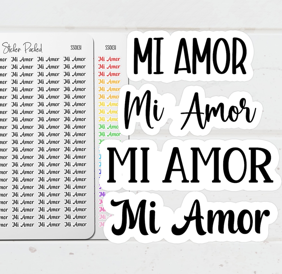 Mi Amor Planner Sticker Mi Amor Script Sticker Mi Amor Word Sticker Mi ...