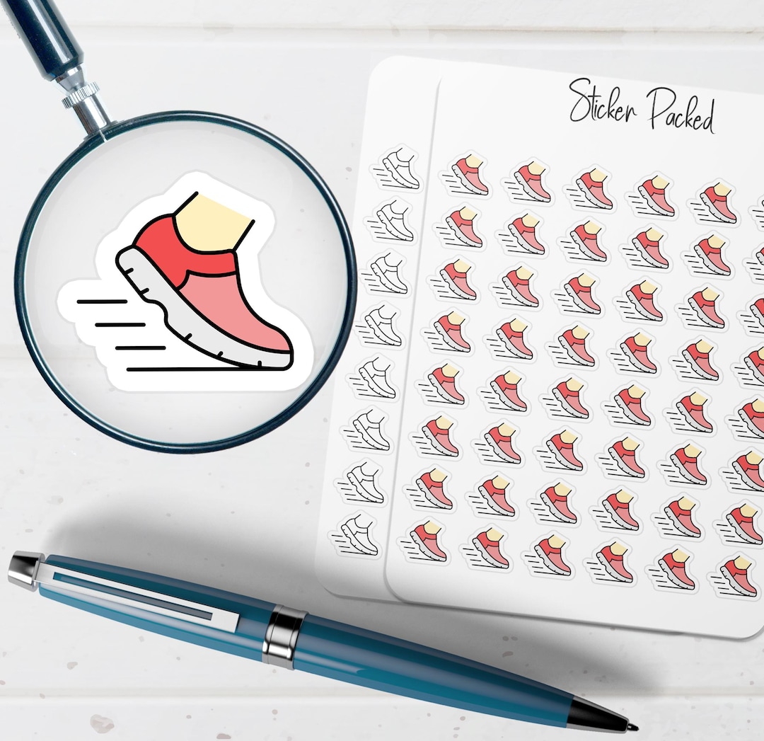 Running Sneaker Planner Stickers Running Planner Stickers Exercise ...