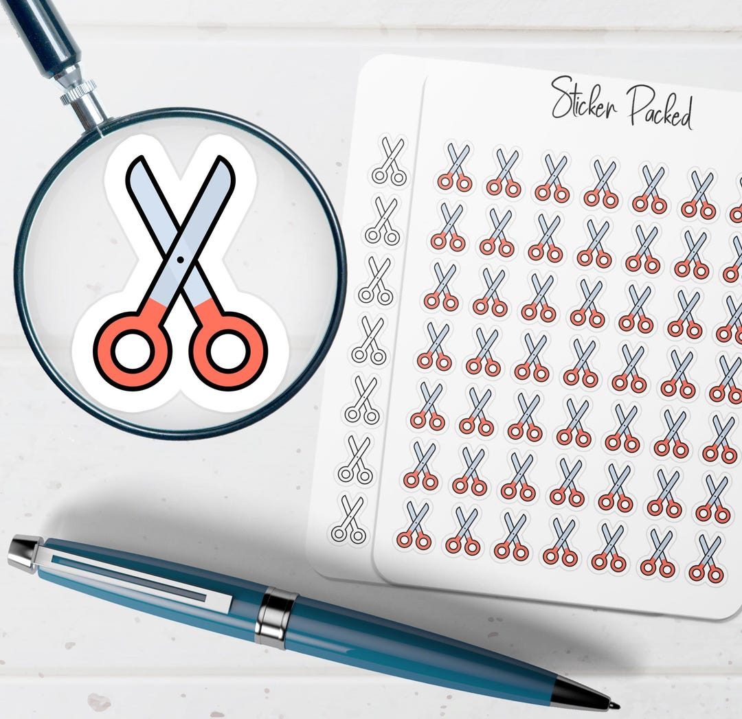 Scissors Planner Sticker Scissors Icon Sticker Scissors Sticker - Etsy
