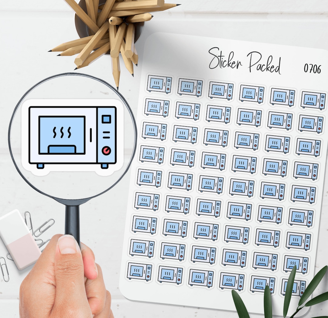 Microwave Planner Sticker Microwave Icon Sticker Microwave - Etsy