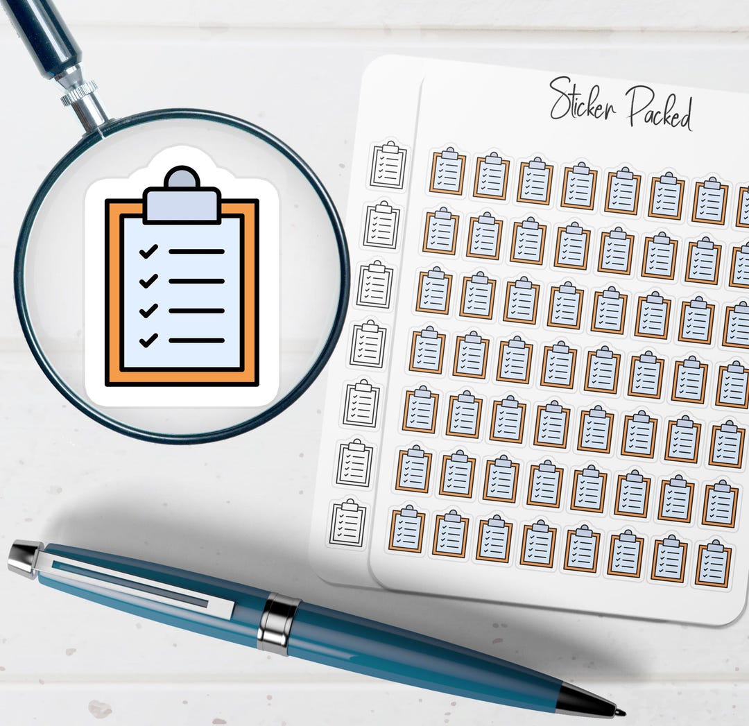 Checklist Planner Sticker Checklist Icon Sticker Checklist Sticker - Etsy
