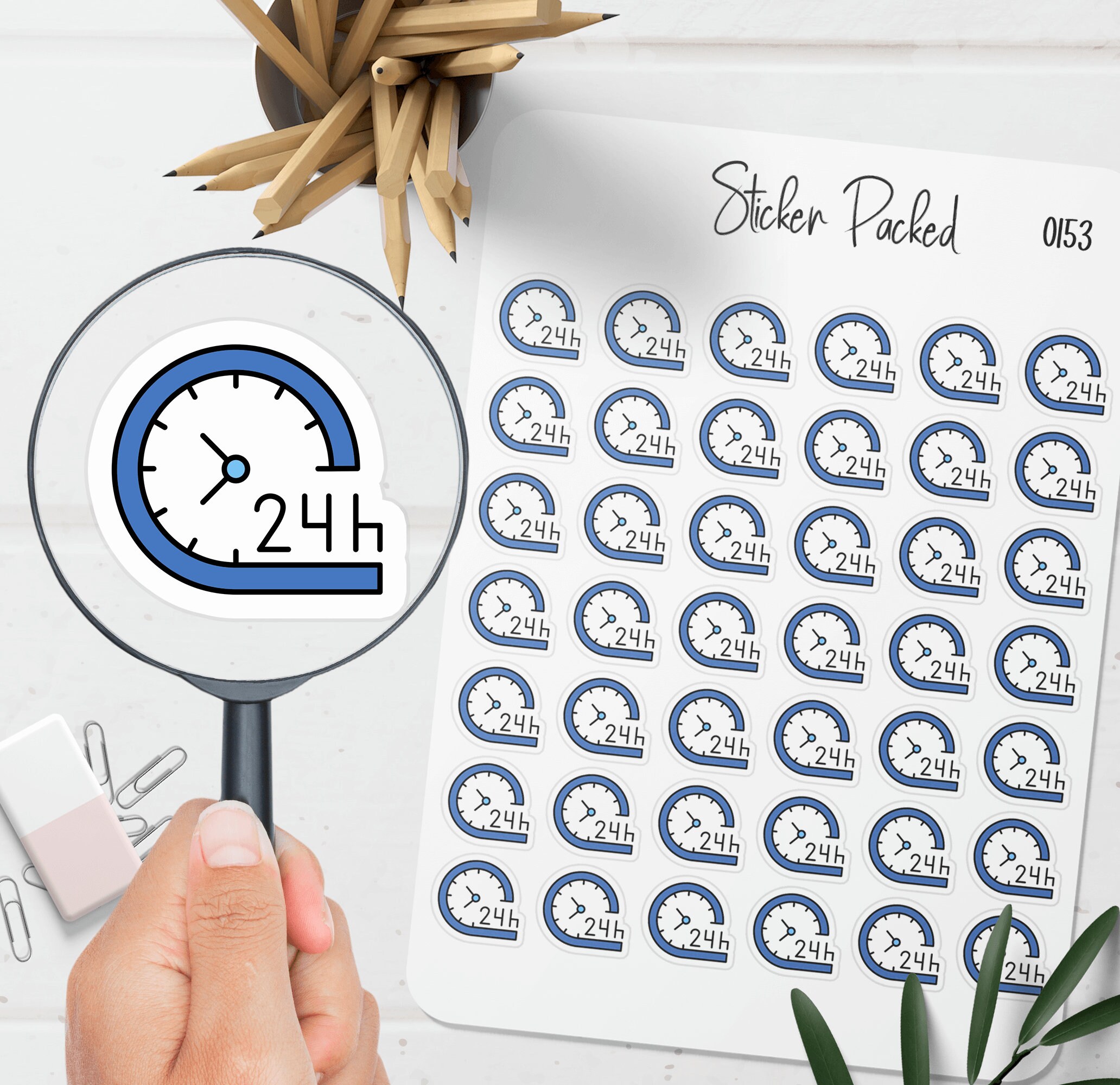 24 Hours Planner Sticker 24 Hours Icon Sticker 24 Hours - Etsy