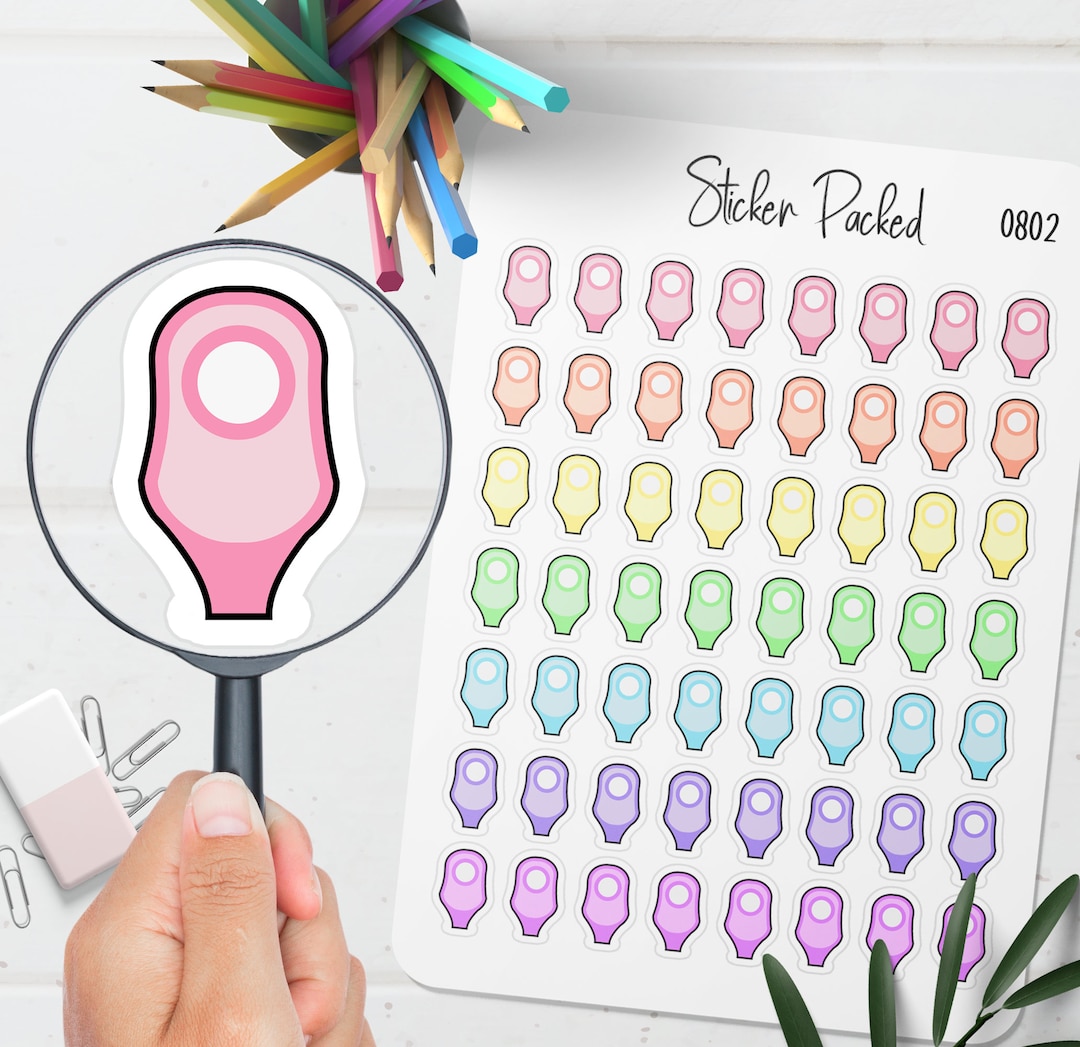Ostomy Bag Planner Sticker Ostomy Bag Icon Sticker Ostomy Bag Sticker ...