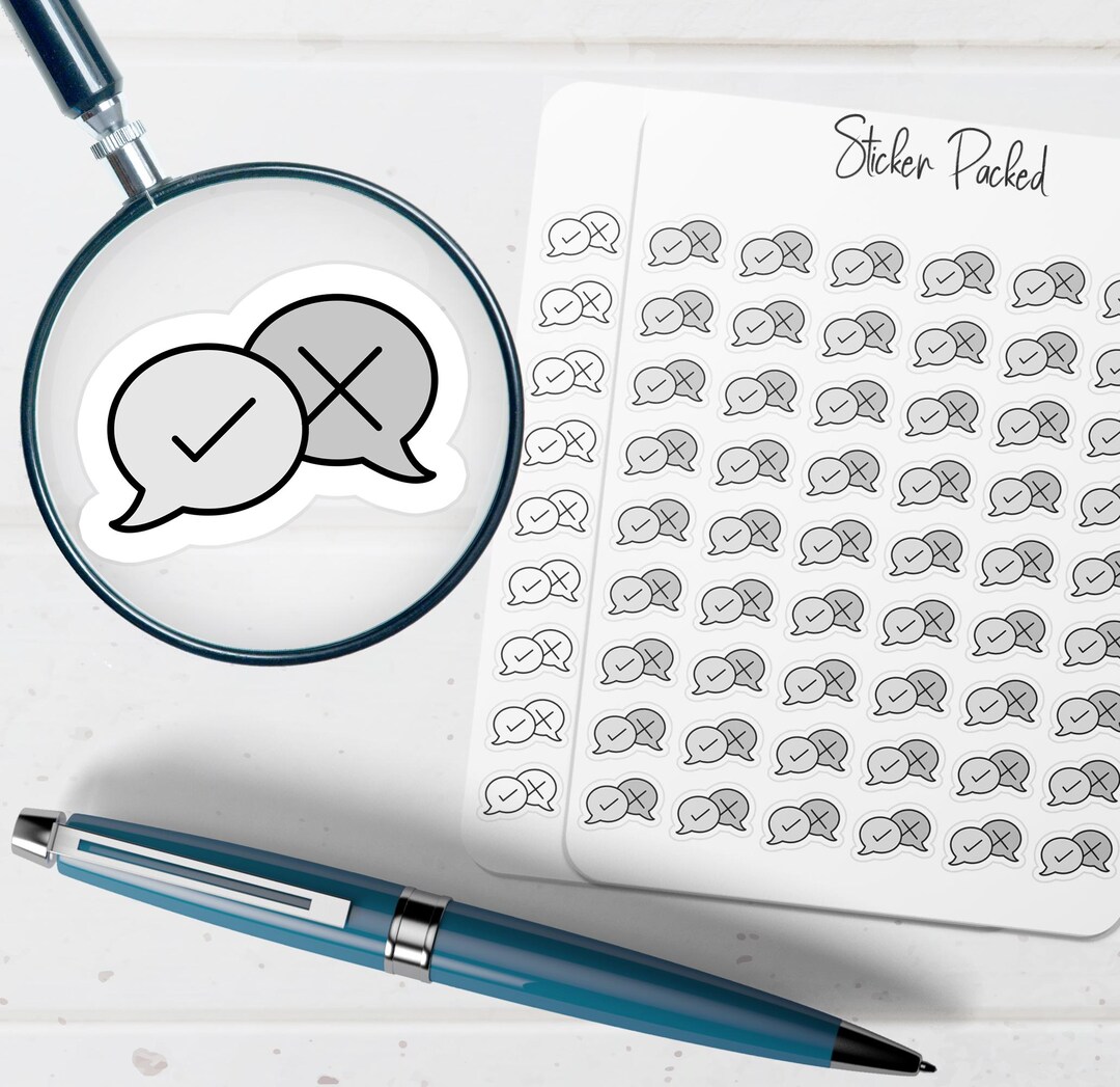 Yes No Planner Sticker Yes No Icon Sticker Yes No Sticker - Etsy