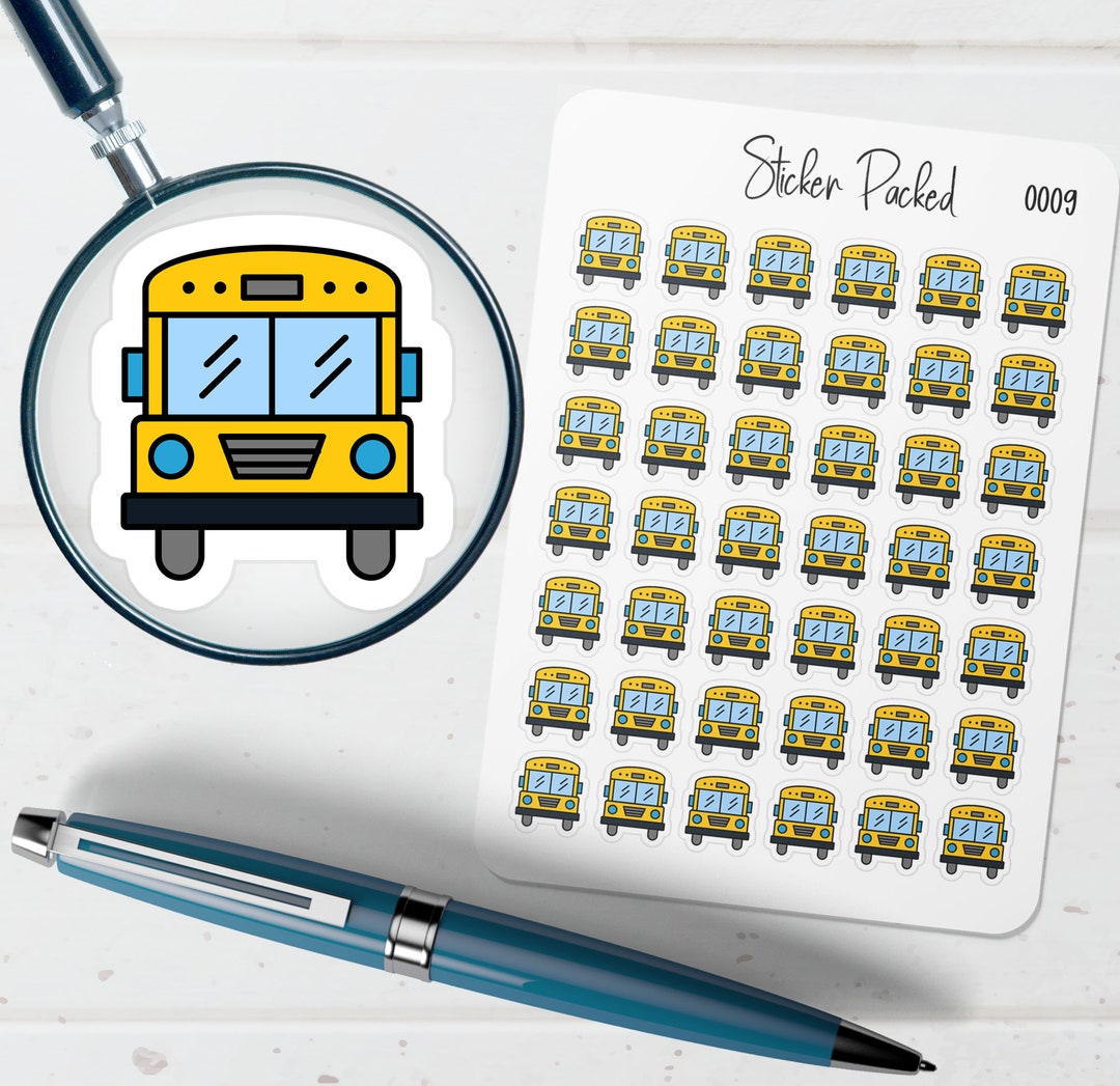 Bus Stickers School Bus Planner Stickers Transportation Stickers for ...