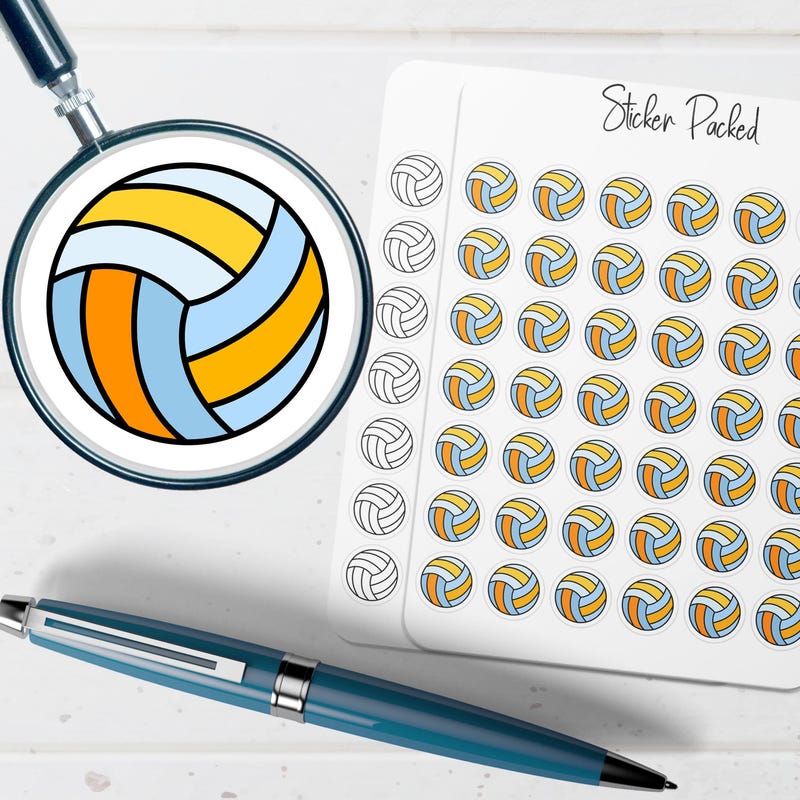 Volleyball Stickers - Etsy