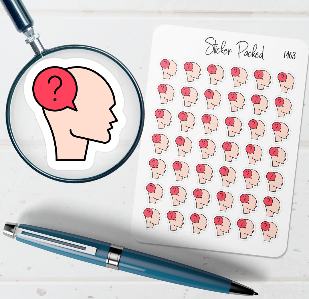 Confusion Planner Sticker Confusion Icon Sticker Confusion Sticker ...