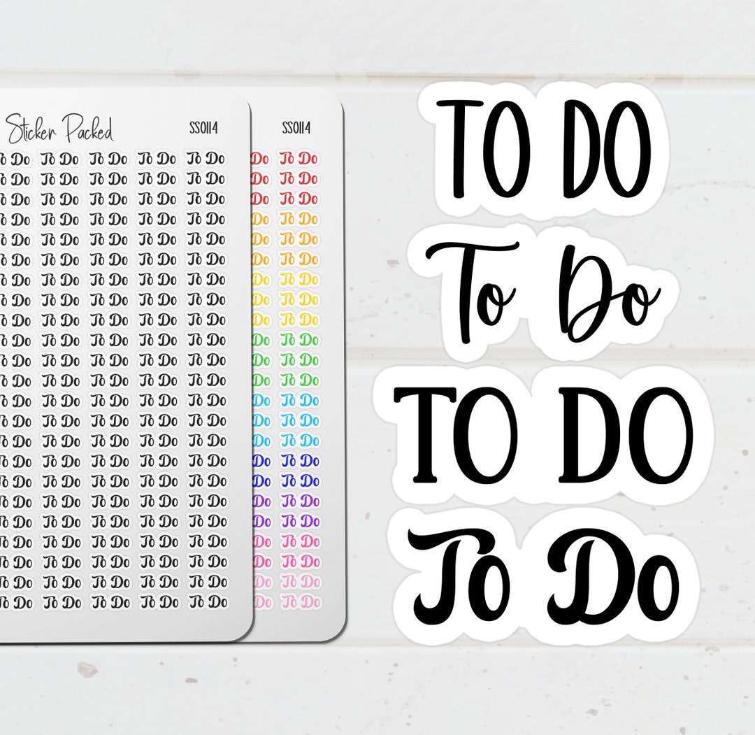 To Do Planner Sticker to Do Script Sticker to Do Word Sticker to Do ...