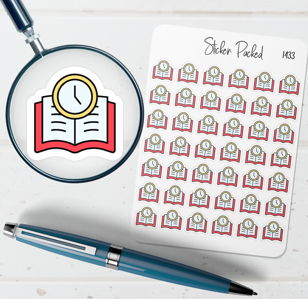 Time to Study Planner Sticker Time to Study Icon Sticker Time to Study ...