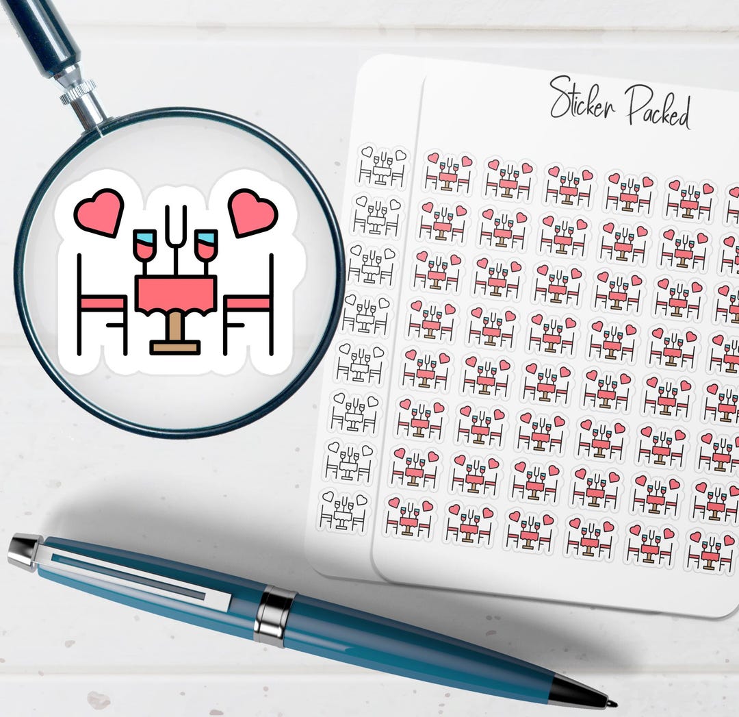 Romantic Dinner Planner Sticker Romantic Dinner Icon Sticker Romantic ...