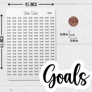Goals Planner Sticker Goals Script Sticker Goals Word Sticker Goals ...