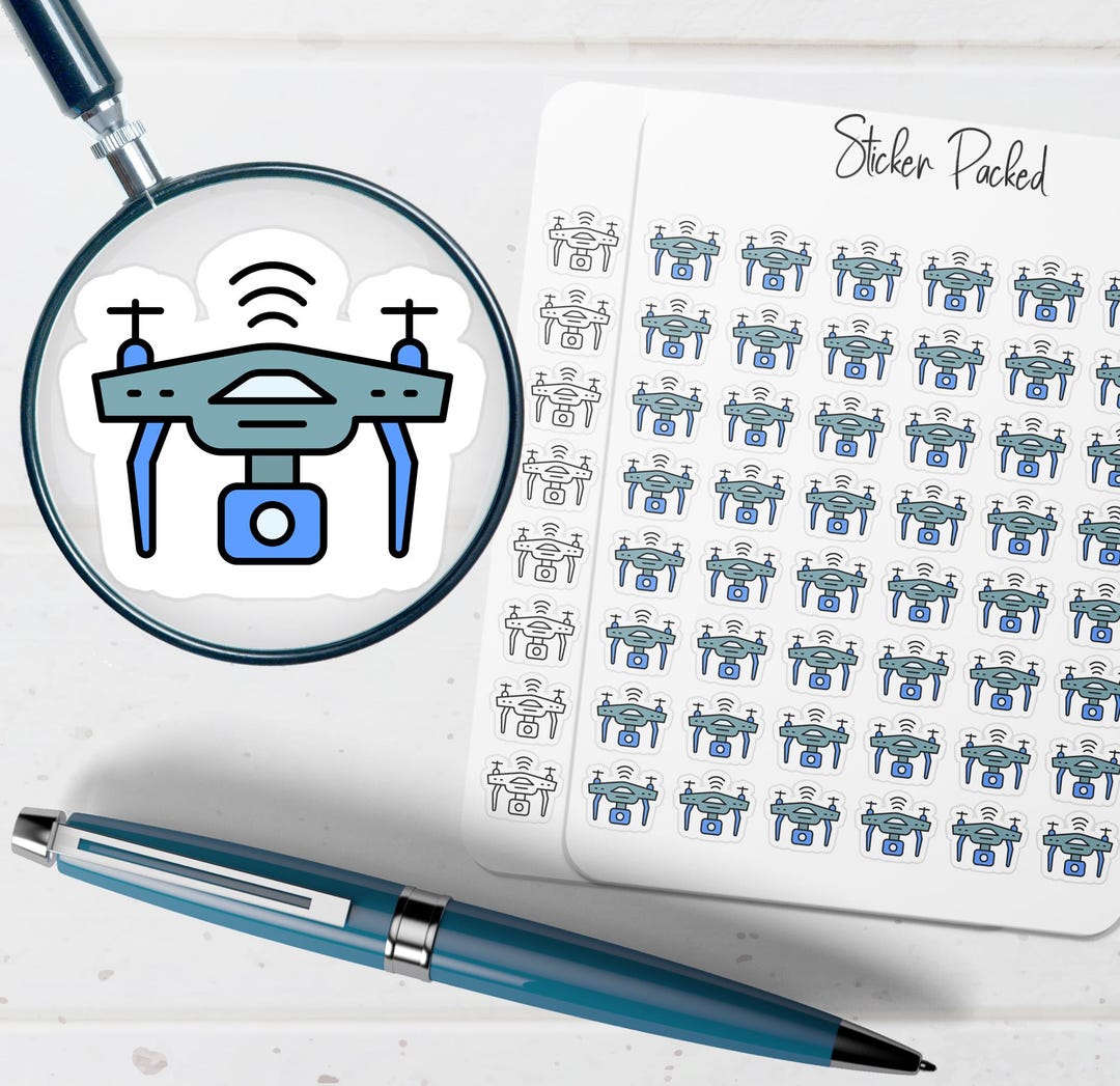 Drone Planner Sticker Drone Icon Sticker Drone Sticker - Etsy