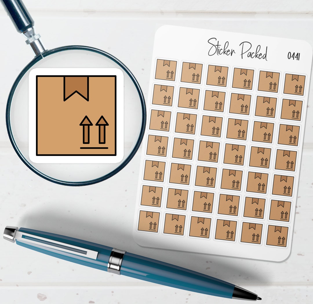 Parcel Planner Sticker Parcel Icon Sticker Parcel Sticker - Etsy