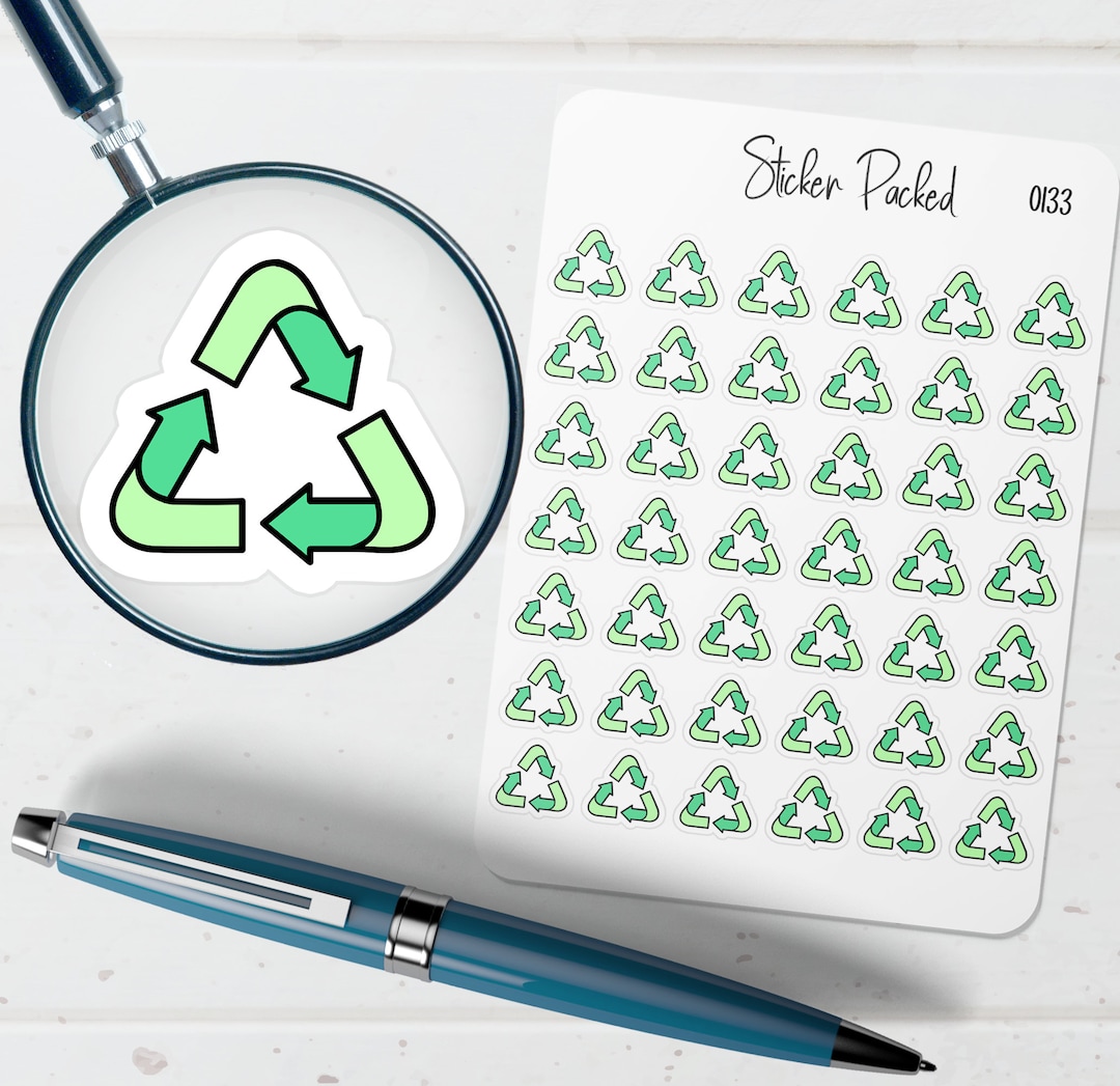 Recycle Planner Sticker Recycle Icon Sticker Recycle Sticker - Etsy