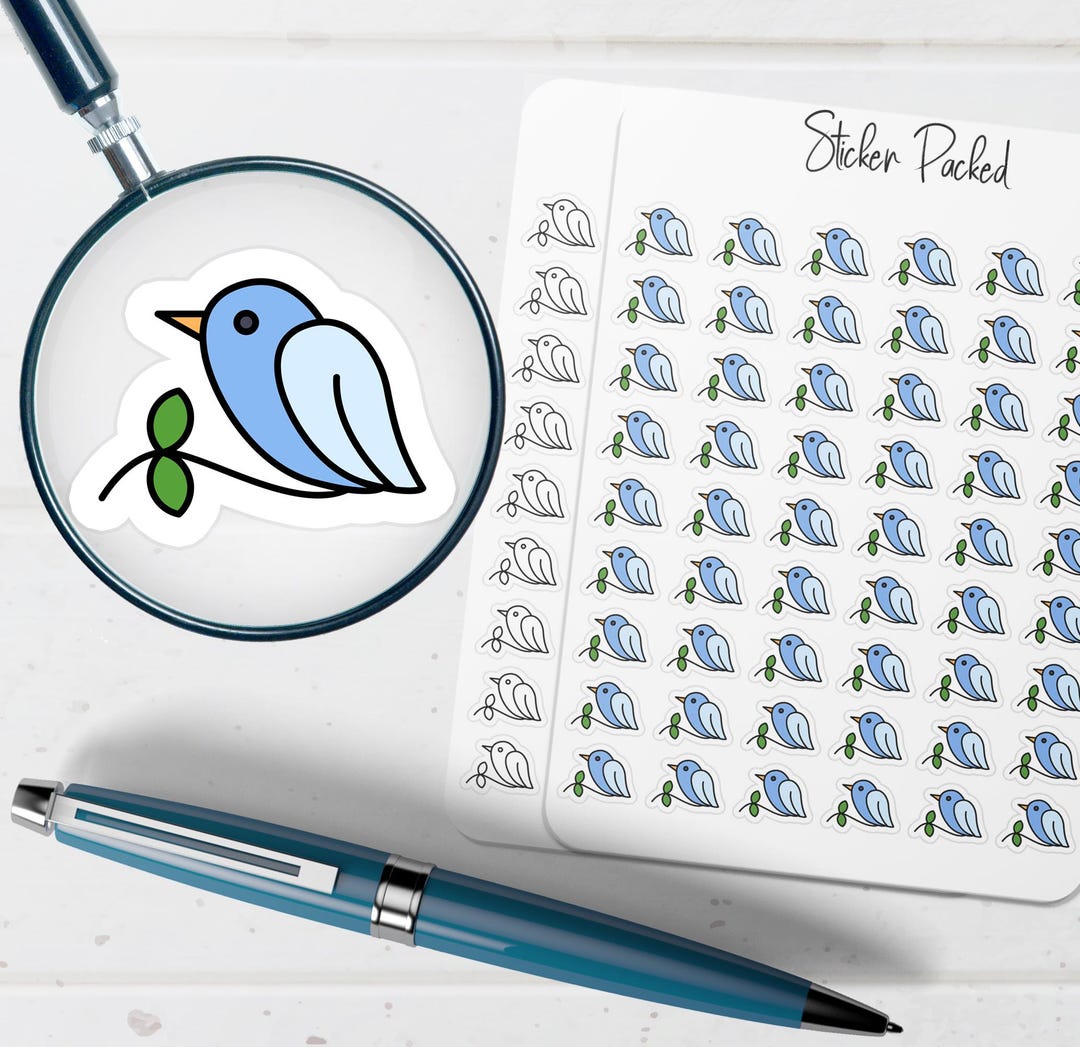 Bird Planner Sticker Bird Icon Sticker Bird Sticker - Etsy