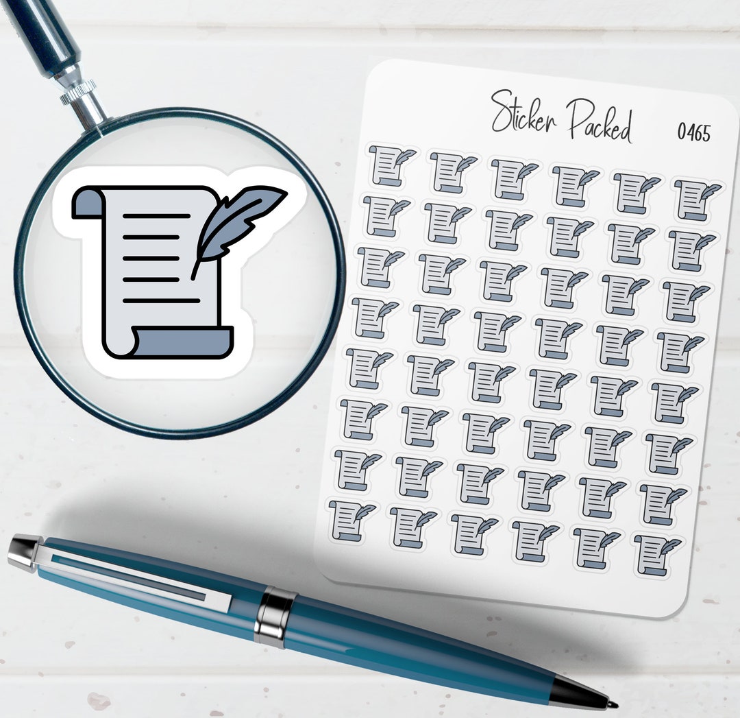Scroll Planner Sticker Scroll Icon Sticker Scroll Sticker - Etsy
