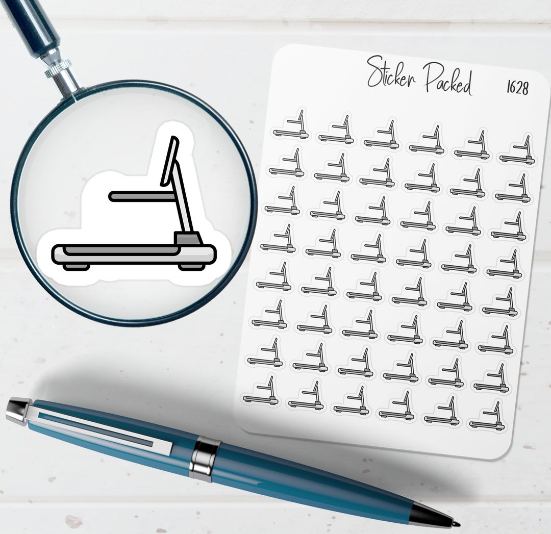 Treadmill Planner Sticker Treadmill Icon Sticker Treadmill Sticker - Etsy