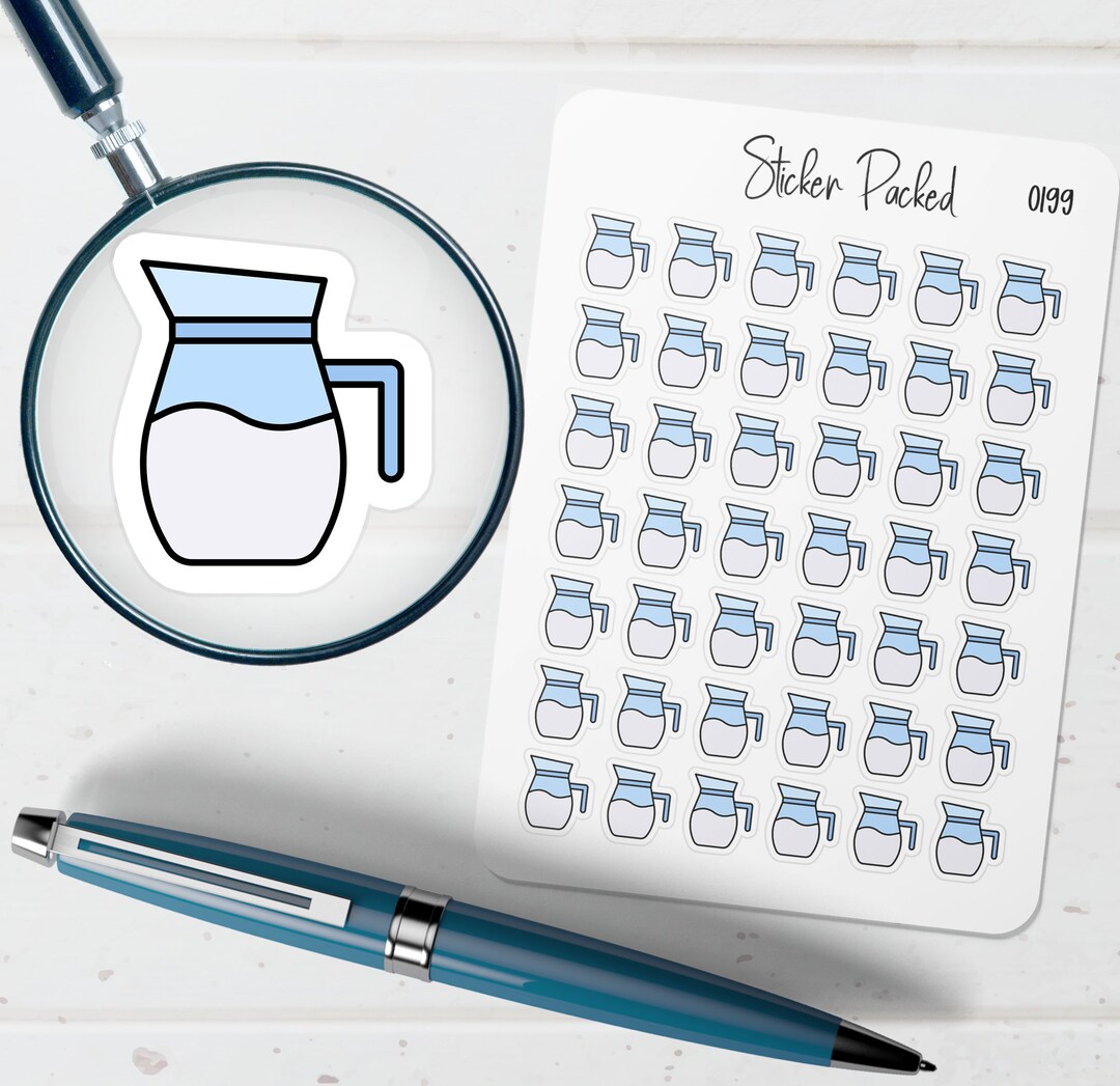Milk Jug Planner Sticker Milk Jug Icon Sticker Milk Jug Sticker - Etsy