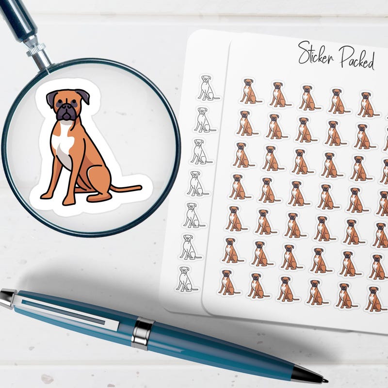 Boxer Sticker - Etsy
