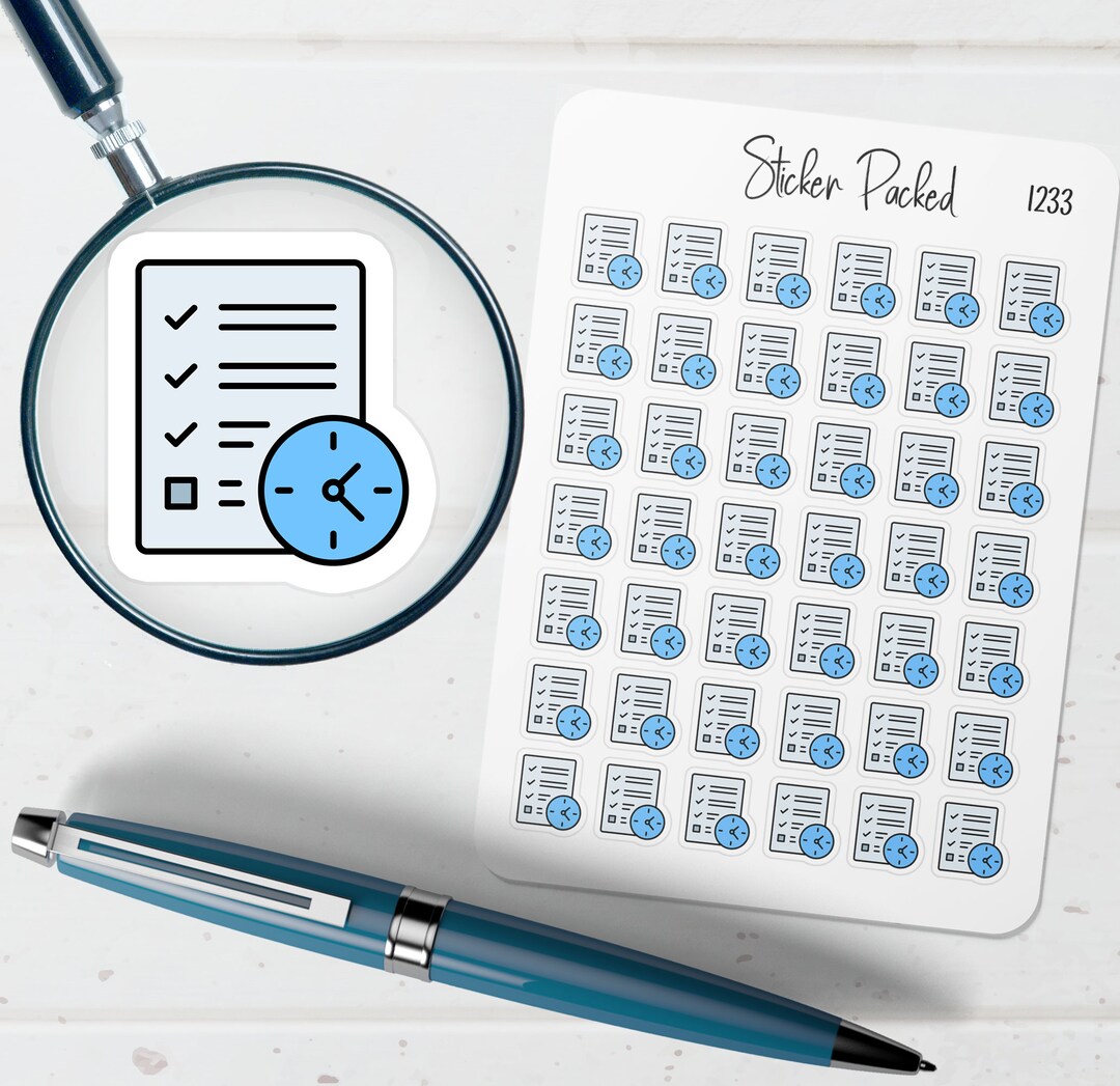 Deadline Planner Sticker Deadline Icon Sticker Deadline Sticker - Etsy
