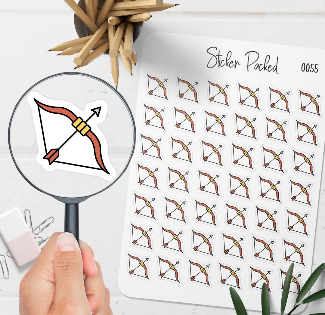 Archery Planner Sticker Archery Icon Sticker Archery Sticker - Etsy