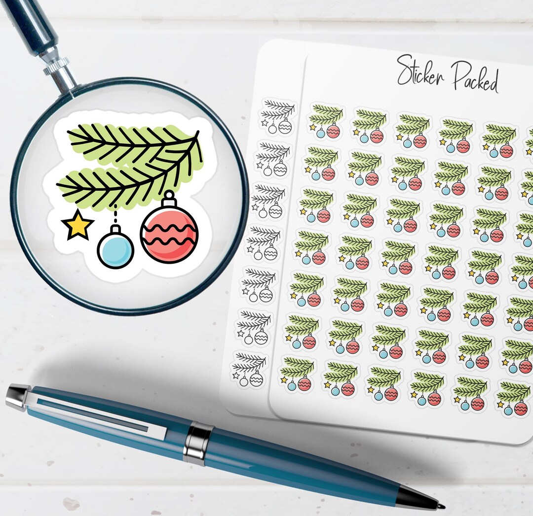 Christmas Decorations Planner Sticker Christmas Decorations Icon ...
