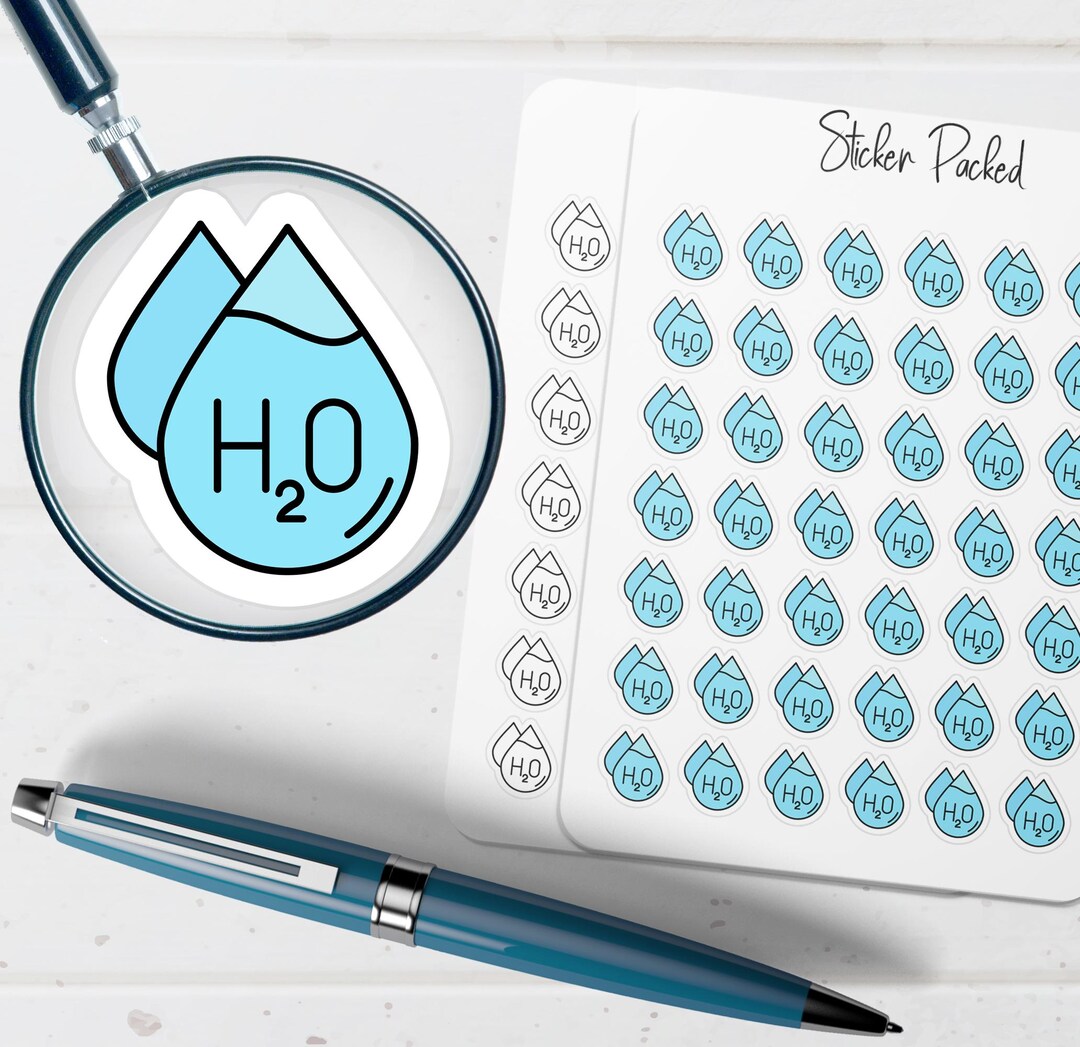 H2O Planner Sticker H2O Icon Sticker H2O Sticker - Etsy