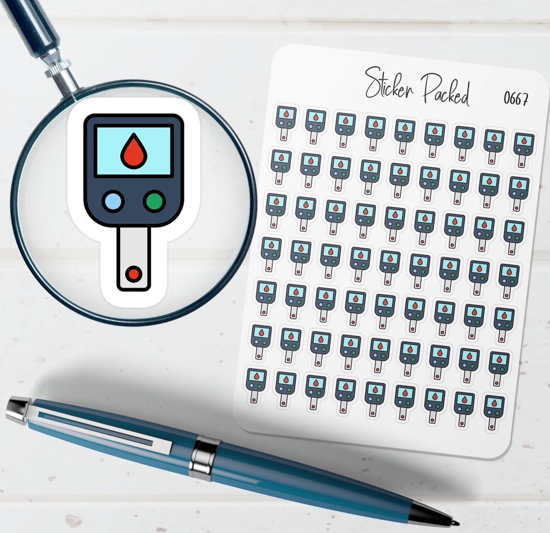 Diabetes Test Planner Sticker Diabetes Test Icon Sticker - Etsy