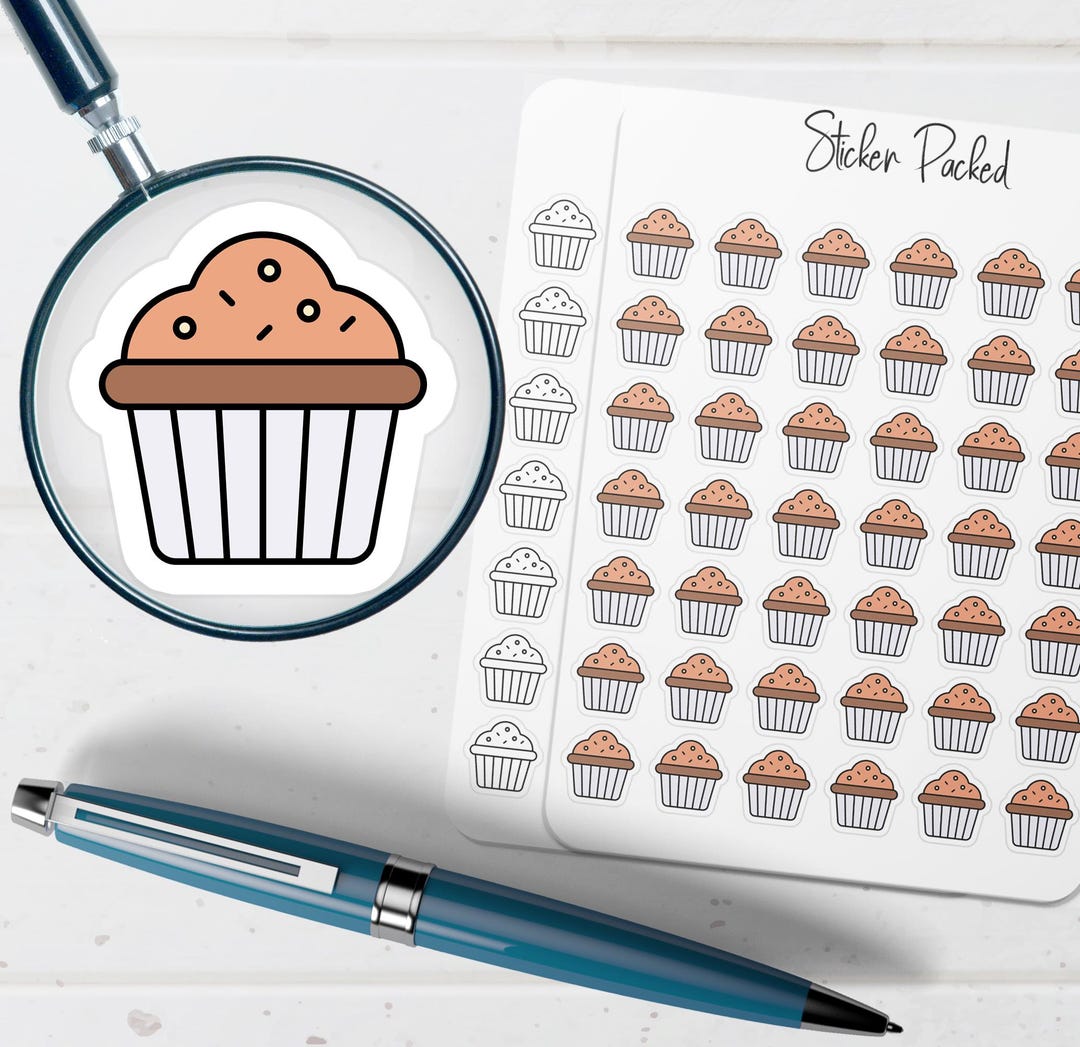 Muffin Planner Sticker Muffin Icon Sticker Muffin Sticker - Etsy