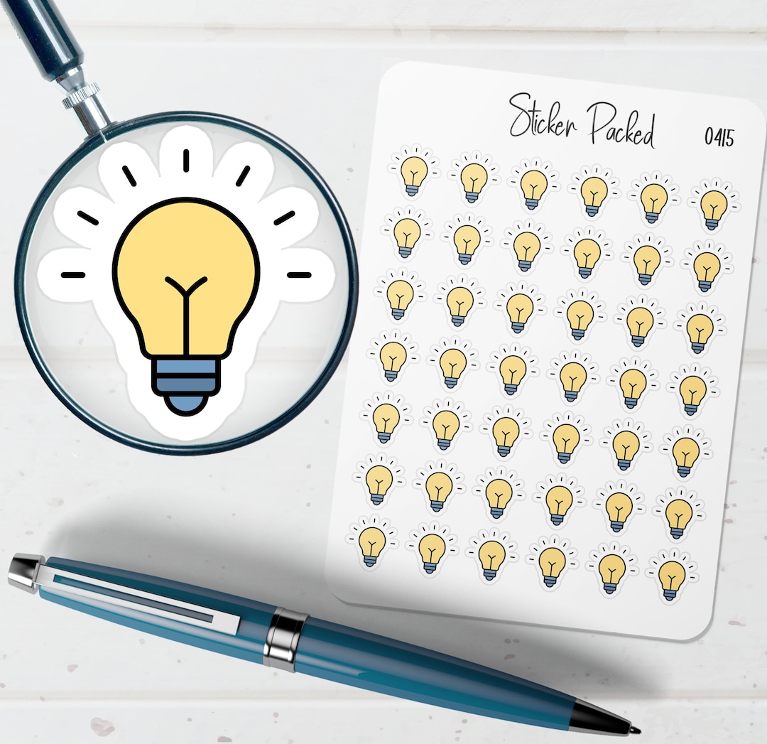 Light Bulb Planner Sticker Light Bulb Icon Sticker Light Bulb Sticker ...