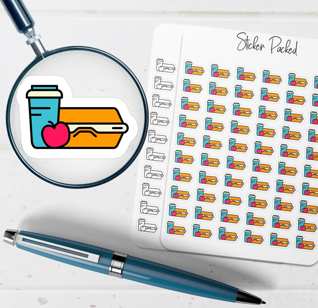 Lunch Planner Sticker Lunch Icon Sticker Lunch Sticker Food Planner ...