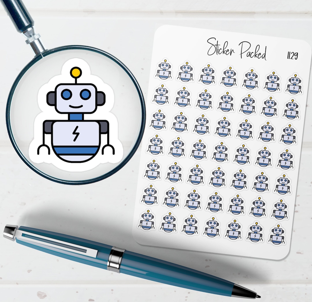 Robotics Planner Sticker Robotics Icon Sticker Robotics Sticker - Etsy