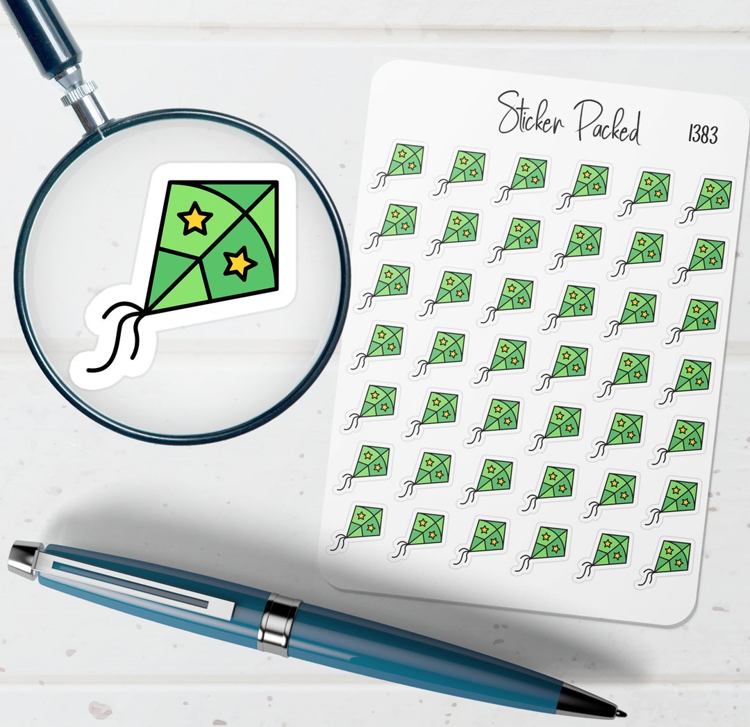 Kite Planner Sticker Kite Icon Sticker Kite Sticker - Etsy