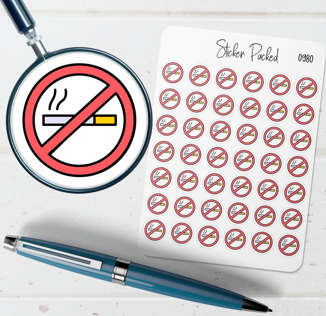 No Cigarettes Planner Sticker No Cigarettes Icon Sticker No Cigarettes ...